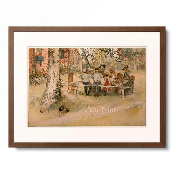 Family meals:"Under the Big Birch".Colour print after watercolour, undated,by Carl Larsson (1853-1919).From: Carl Larsso...