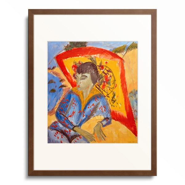 Kirchner, Ernst Ludwig 1880-1938. "Erna"Erna mit Japanschirm (Japanerin) "(Erna with Japanese Umbrella). 1913.Oil on can...
