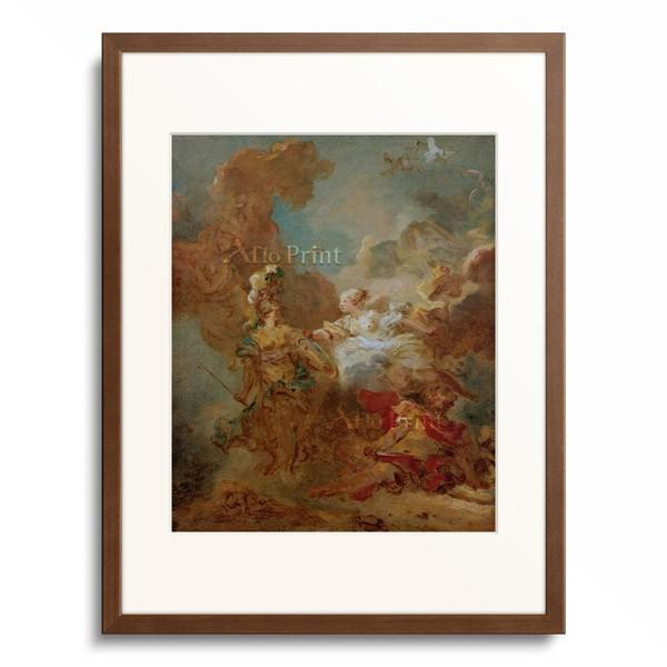 Fragonard, Jean-Honore 1732-1806."Venus intervenes in the battle between Mars and Minerva", c. 1771.(Fight between Mars ...