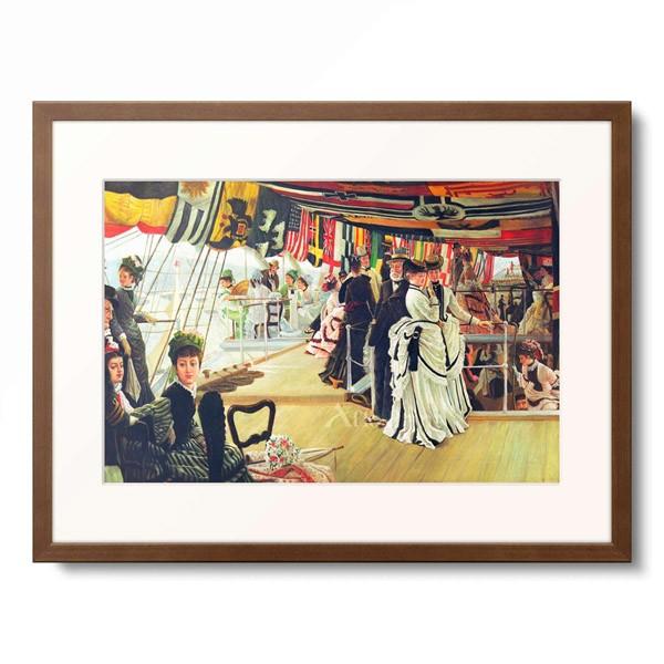 Tissot, James (Jacques Joseph) 1836-1902."The ball on the shipboard"Copy after a painting, 1874, by James Tissot.Oil on ...