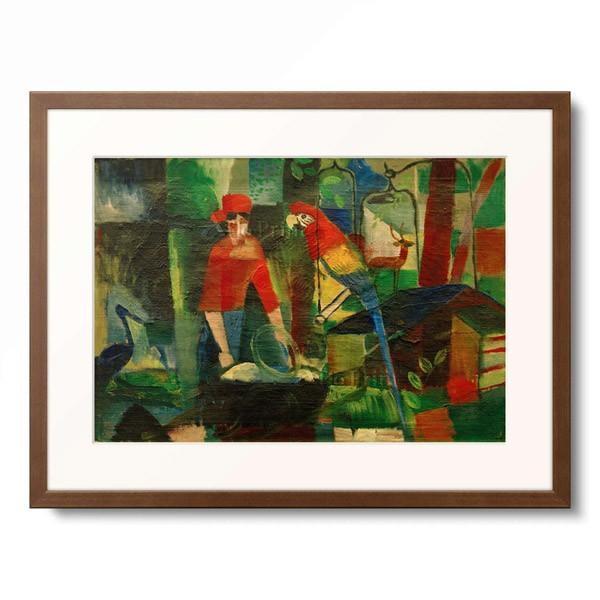 Macke, August 1887-1914."Woman and parrot in a landscape",1914.Oil on canvas, 47.5 × 67.5cm.Private Collection.