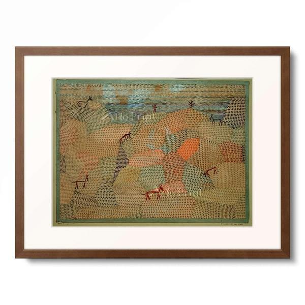 Klee, Paul 1879-1940."Landscape with Donkeys",1932.2 (2)Watercolour and pencil on cotton, with silver paint, on cardboar...