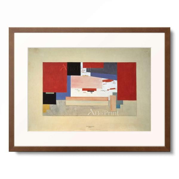 Malevitsch, Kasimir, 1879-1935, and El Lisitzky, 1890-1941."Suprematism" (Sketch for a curtain),1919.Watercolour.Moscow,...