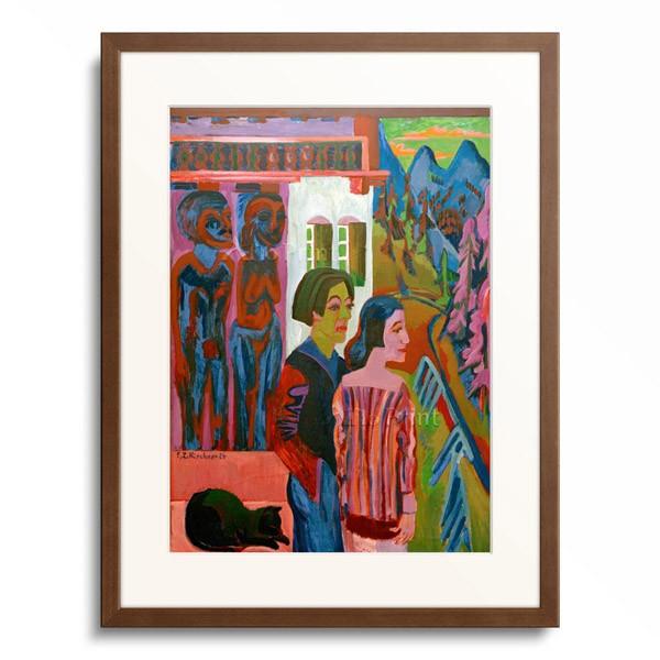 Kirchner, Ernst Ludwig 1880-1938."Vor Sonnenaufgang" (Before sunrise)1924/26.(Self-portrait with his partner Erna Schill...