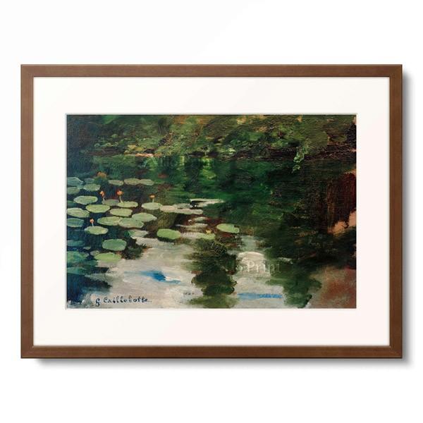 Caillebotte, Gustave 1848-1894."Nympheas sur l’etang" (Waterlilies in the Pond), before 1879.Oil on cardboard, 19 × 26 c...