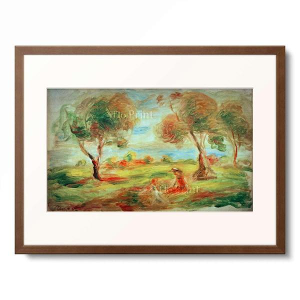 Renoir, Pierre-Auguste 1841-1919."Landscape near Cagnes-sur-Mer, with people", c. 1916.Oil on canvas, 19 × 31 cm.Belgrad...