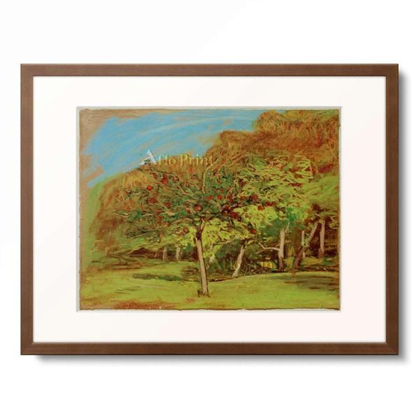 Monet, Claude 1840-1926."Fruit Trees", c..1865-1875.Pastel, 22.8 × 29.5 cm.Collection Jan Krugier and Marie-Anne Krugier...