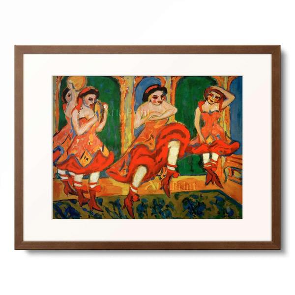 Kirchner, Ernst Ludwig 1880-1938."Czardastanzerinnen"(Hungarian folk dancers), 1908/1920.Oil on canvas, 150 × 200 cm.The...