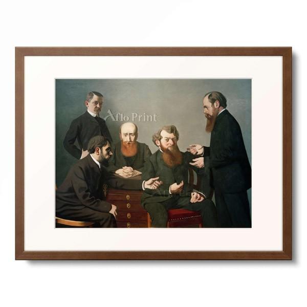 Vallotton, Felix.French artist, 1865-1925."Les cinq peintres" (The five artists) 1902/03. Artists of the group Les Nabis...