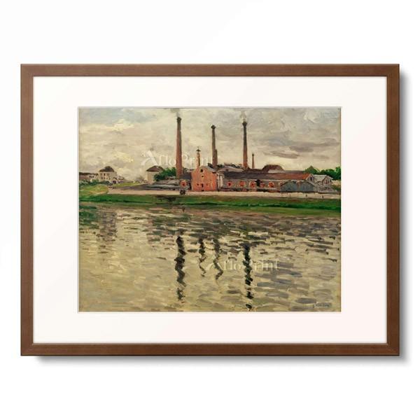 Caillebotte, Gustave 1848-1894."Fabriques a Argenteuil" (Factories in Argenteuil), 1888.Oil on canvas, 65 × 82 cm.France...