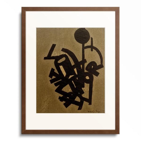 Moholy-Nagy, Laszlo,1895-1946,Hungarian artist.Without a title (collage with R), 1922.Collage on paper, 26.5 x 21 cm (fr...