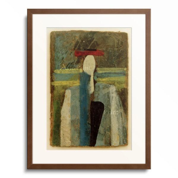 Malevich, Kasimir 1879-1935."Figurine", c. 1929.Pencil and opaque colour on paper,6.6 × 4.7 cm.Private Collection.