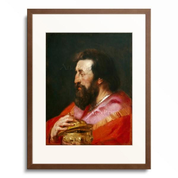 Sir Peter Paul Rubens and Studio 1577-1640.Head of One of the Three Kings: Melchior, The Assyrian King, ca. 1618.Oil on ...