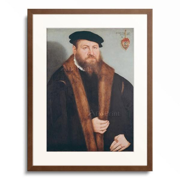 Cranach School."Portrait of a 47 year old man", 1557.Oil on wood, 84 × 62cm.Antwerp, Kgl. Museum voor Schone Kunsten.