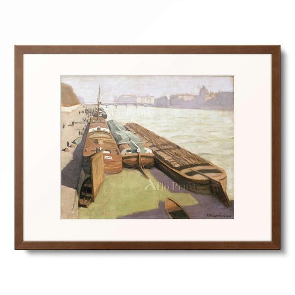 Vallotton, Felix (1865-1925)."Les chalands, bords de Seine".(Barges on the banks of the Seine).oil on canvas, 43.5 × 57c...