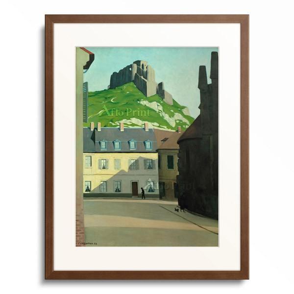 Vallotton, Felix 1865-1925."La Chateau Gaillard et la place des Andelys" (Square in Les Andelys with the Chateau Gaillar...