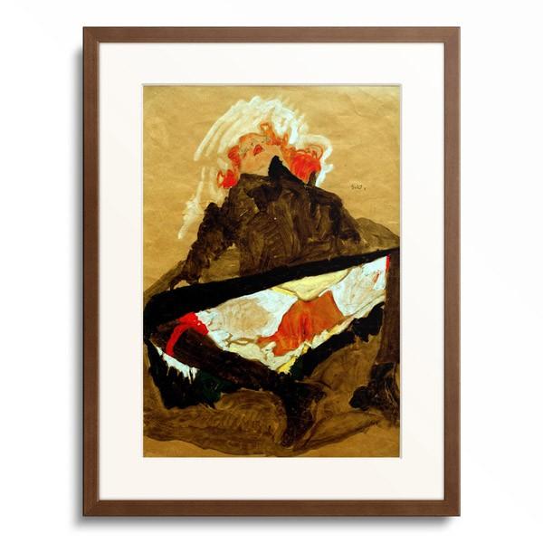 Schiele, Egon 1890-1918."Rothaariges Madchen mit gespreizten Beinen" (Red-haiared girl with legs spread), 1910.Pencil, w...