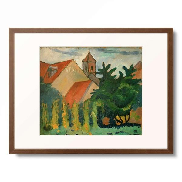 Macke, August 1887-1914."Kirche in Kandern" (Church in Kandern), 1911.Oil on card, 30 × 35 cm.Private collection.