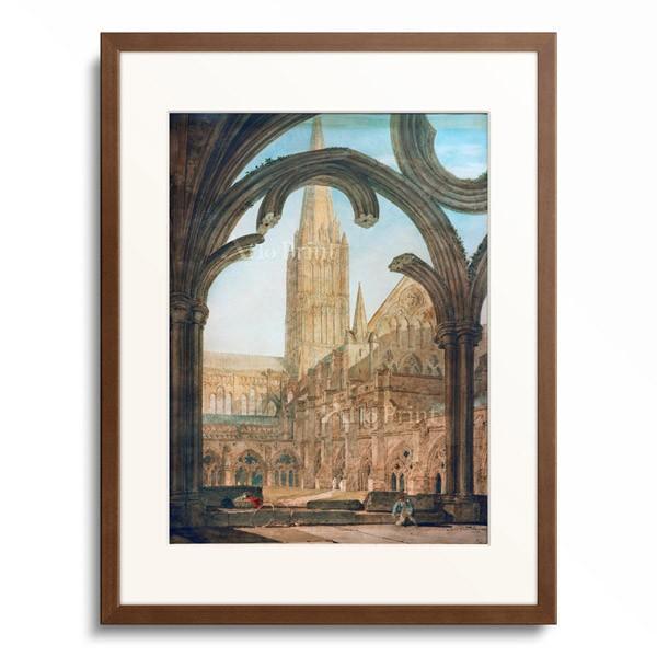 Turner, William 1775-1851."South View from the Cloisters, Salisbury Cathedral", c. 1802.Pencil and watercolour, 68 × 59....