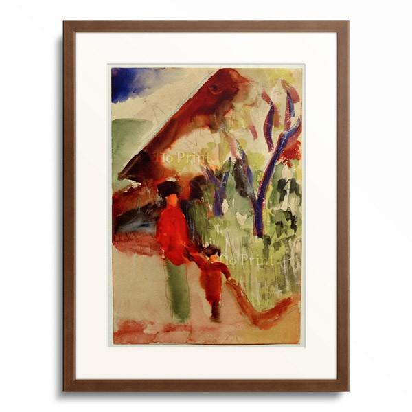 Macke, August 1887-1914."Am Schweizerhaus" (By the Swiss Chalet), 1913.Watercolour over pencil and light blue crayon on ...