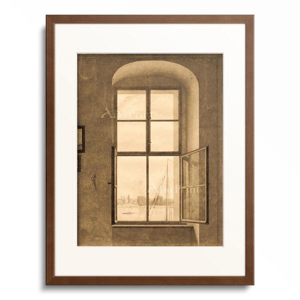 Friedrich, Caspar David 1774-1840."View from the studio of the artist (right window) ", 1805/06.Pencil, sepia, 31.2 × 23...