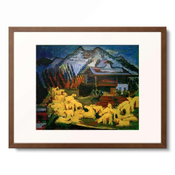 Kirchner, Ernst Ludwig 1880-1938."Schafherde" (Flock of Sheep), 1938.Oil on canvas, 101 × 120 cm.Berlin, Brucke Museum.