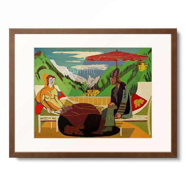 Kirchner, Ernst Ludwig 1880-1938."Balkonszene" (Balcony scene), 1935.(Dr. Frederic Bauer, director of the Davos sanatori...