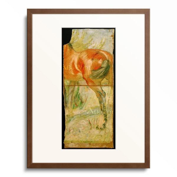 Marc, Franz 1880-1916."Pferd vor grossem Busch"(Horse in front of large bush), 1908.Oil on canvas (two parts glued toget...