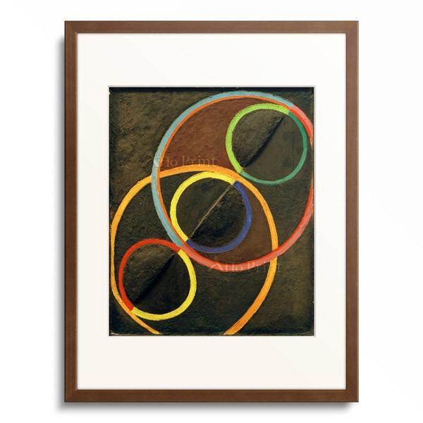 Delaunay, Robert French artist; 12.4.1885 - 25.10.1941.- "Relief noir avec des cercles de couleur" (Black relief with co...