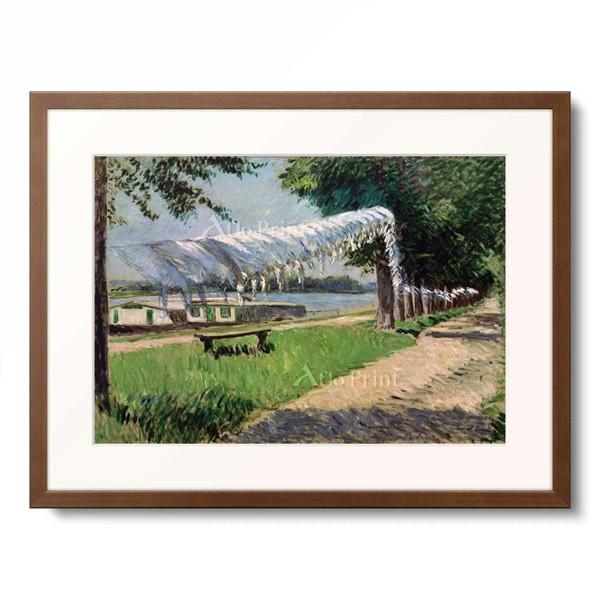 Caillebotte, Gustave 1848-1894."Linge sechant au bord de la Seine, Petit Gennevilliers" (Drying Laundry at Banks of the ...