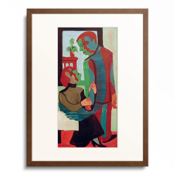 Kirchner, Ernst Ludwig 1880-1938."Mutter und Sohn"(Mother and son), 1927/28.Oil on canvas, 150 × 75 cm.Benvenuta Foundat...