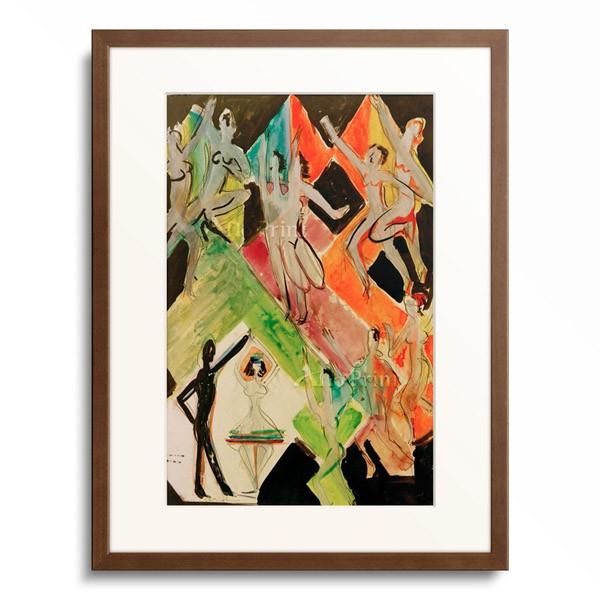 Kirchner, Ernst Ludwig 1880-1938."Enwurf zum Wandbild ‘Farbentanz'"(Sketch for the "Colour Dance" fresco),(1932/33.Desig...