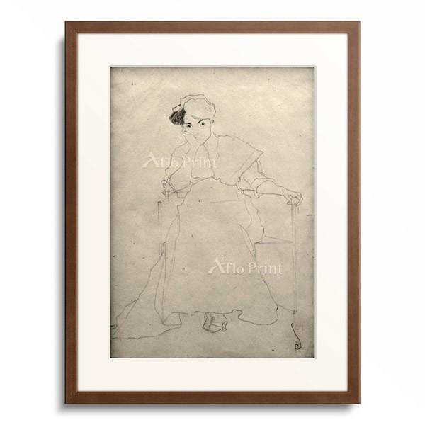 Schiele, Egon,1890-1918,Austrian painter."Sitzende" (Seated woman), 1908/09.Drawing, pencil, 44.5 x 31.4 cm.Inv. no. 115...