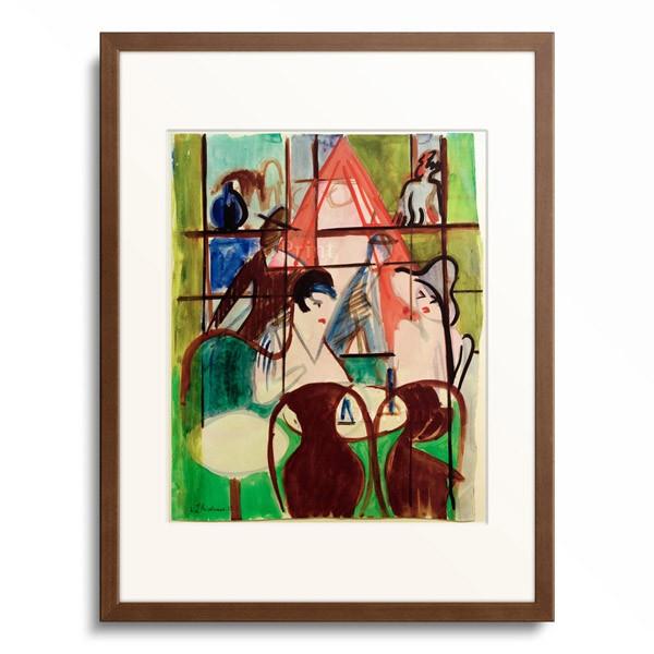 Kirchner, Ernst Ludwig 1880-1938."Bahnhofscafe" (Station Cafe), 1929.Watercolour and tempera,49 × 38cm.Inv. No. 100/04Be...