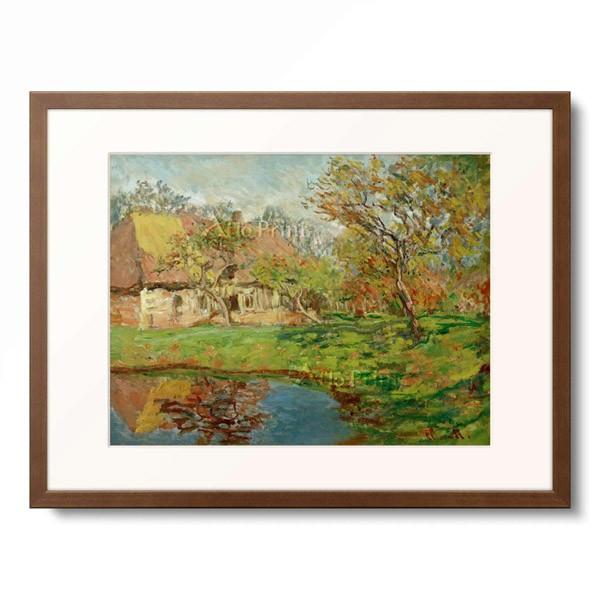 Monet, Claude 1840-1926."Chaumiere normande" (Thatched-roof home in Normandy), 1885 or 1888.Oil on canvas, 65 × 81 cm.Jo...