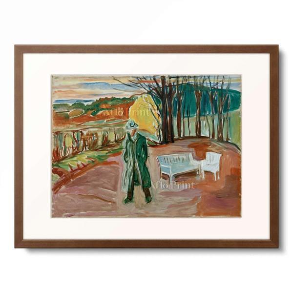 Munch, Edvard Norwegian painter and graphic artist,Loten 12.12.1863 - on Ekely 23.1.1944."Self portrait with arbour", 19...