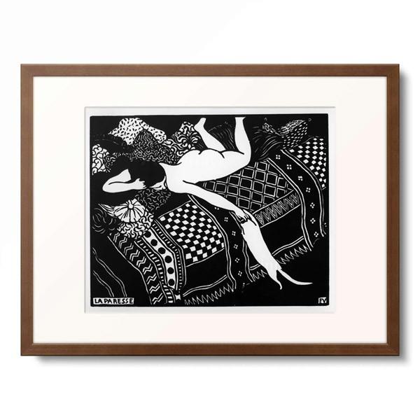 Vallotton, Felix 1865-1925."La paresse" (Laziness), 1896.Woodcut, 17.7 × 22.2 cm.Zurich, ETH, Graphische Sammlung.