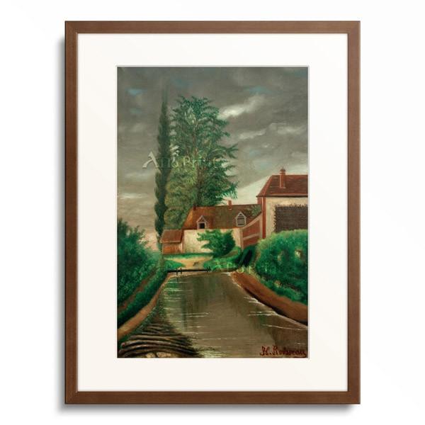 Rousseau, Henri 1844-1910."Le Moulin a l’eau (The water mill),undated.Oil on canvas, 32 × 21.5 cm.Bonnigheim, Museum Cha...