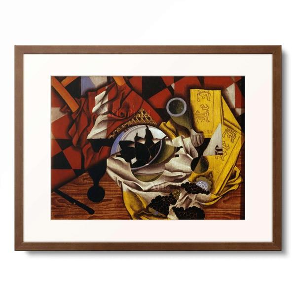 Gris, Juan. 1887-1927."Nature morte aux raisins et aux poires" (Still life with grapes and pears), 1913.Oil on canvas, 5...