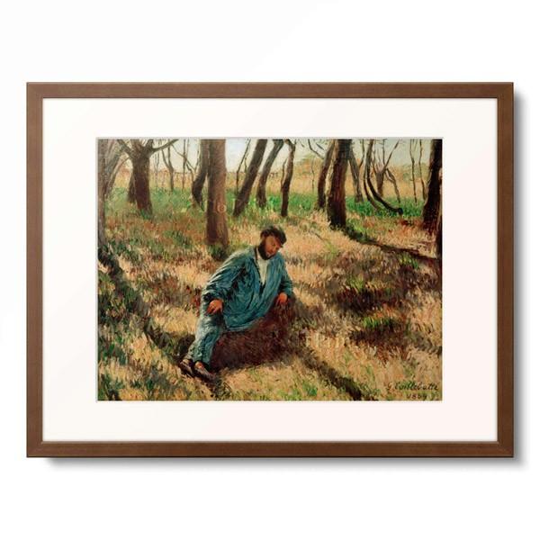 Caillebotte, Gustave 1848-1894."Le pere Magloire allonge dans un bois" (Pere Magloire lying in the woods)1884.Oil on can...