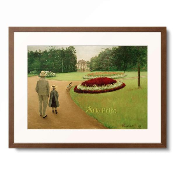 Caillebotte, Gustave;French painter, 1848-1894."Le parc de la propriete a Yerres" (the park and country house of family ...