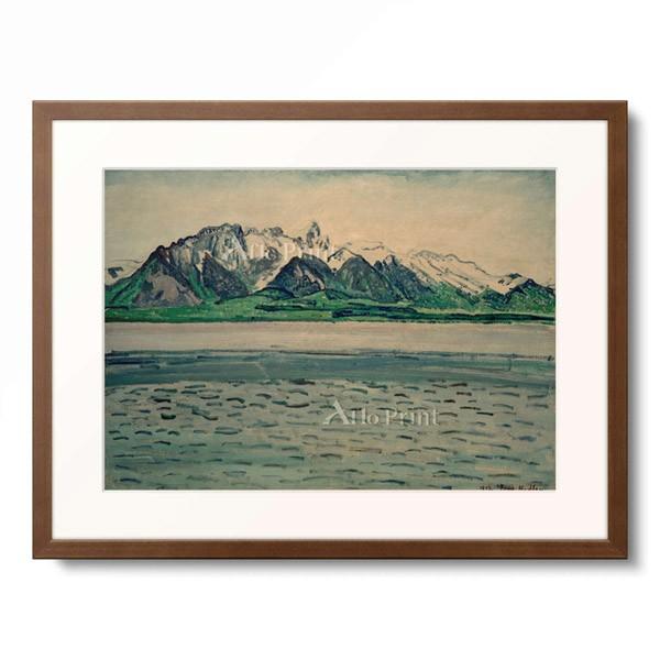 Hodler, Ferdinand. 1853-1918."Das Stockhorn (mit Seevordergrund ohne Ufer, Die Blumlisalp) "(Stockhorn (lake in the fore...