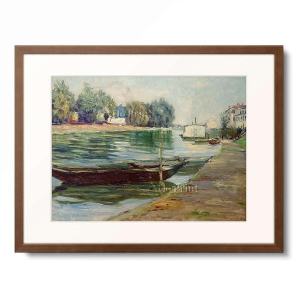 Caillebotte, Gustave1848-1894,French painter."Bords de Seine" (Banks of he Seine), 1891.Oil on canvas, 46 x 61 cm.Inv. n...