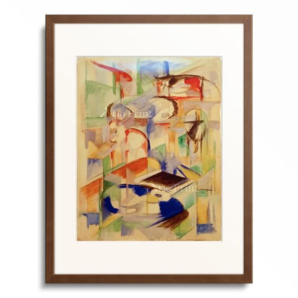 Marc, Franz 1880-1916."Tierkomposition" (Animal composition), 1913/14.Tempera on lpaper, 61 × 47.5 cm.Franz Marc Foundat...