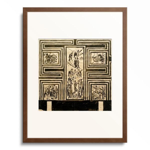 Essen (North Rhine-Westphalia, Germany),Museum Folkwang."Design for the wall of the ballroom in the Museum Folkwang".192...