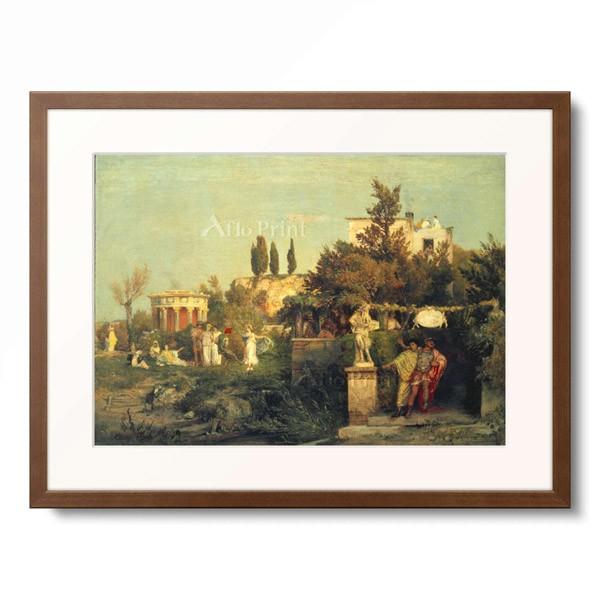 B|cklin, Arnold 1827-1901."Altroemische Weinschenke", (Ancient Roman Wine-tavern", 1865.Oil on canvas, 44.5 × 62.5cm.Bas...