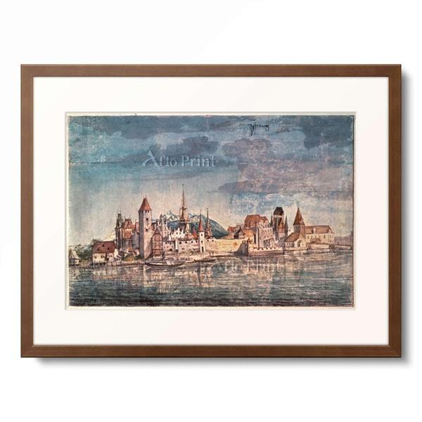 Durer, Albrecht 1471-1528."Innsbruck, von Norden her gesehen", (Innsbruck seen from the North). 1494/95. Signed by Durer...