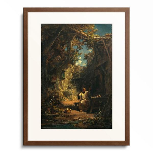 Spitzweg, Carl 1808-1885."Moeonch bei der Weinprobe".(Monk Tasting Wine).Munich, Neumeister Muenchener Kunstauktionshaus...