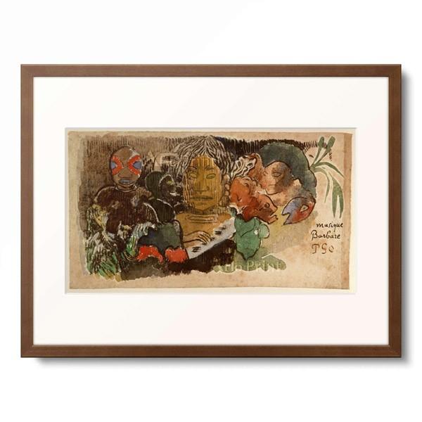 Gauguin, Paul 1848-1903."Musique barbare", (Savage Music), 1892.Watercolour on silk, 11,4 x 20 cm.Basel, Kunstmuseum.
