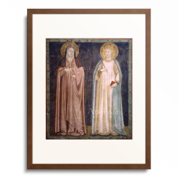 Giotto school,c. 1300/1305."St. Clare and St. Elisabeth."Fresco.Assisi, S. Francesco (Lower Church, Nicolas Chapel)(Phot...